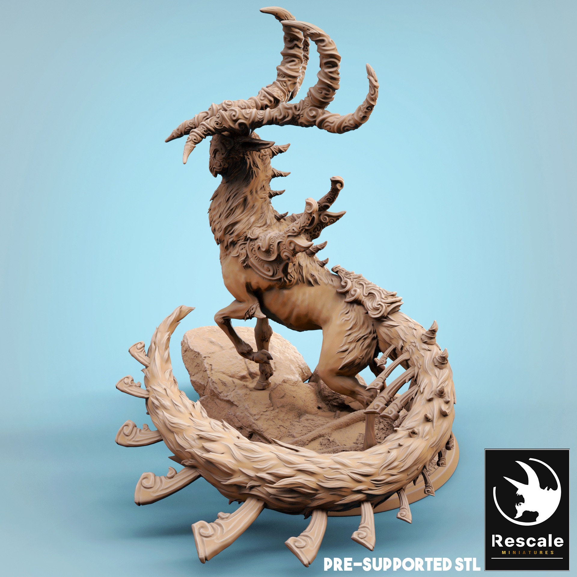 Giant Forest Spirit Elk Miniature - Rescale Miniatures | Chaos Beast ...
