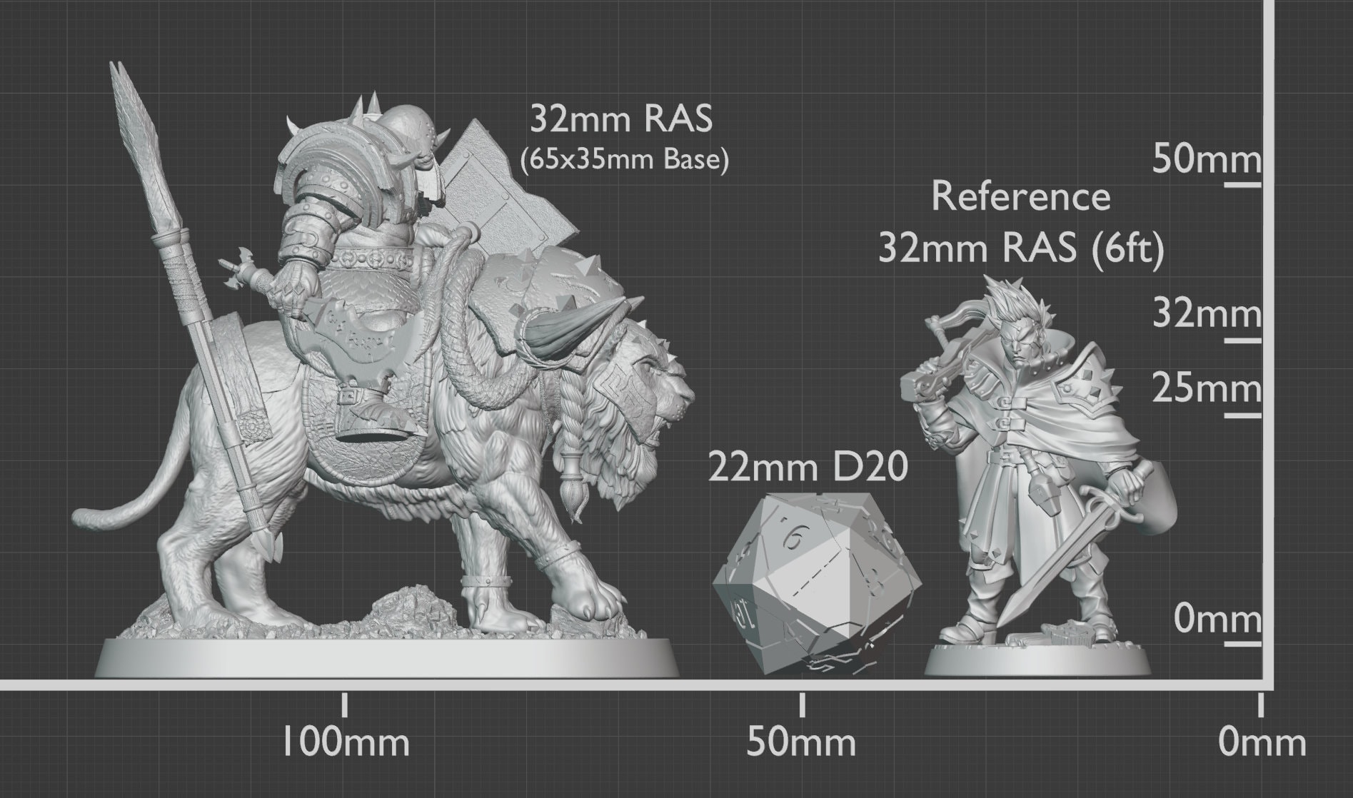 Orc Tiger Cavalry Miniatures - Daybreak Miniatures | Mounted Half Ogre ...