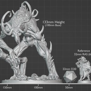 Giant Wendigo Miniature - Artisan Guild | Undead Lechen Model | Forest ...