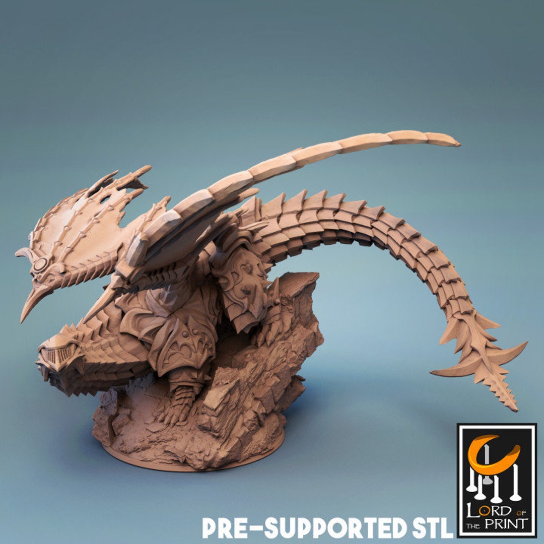 Chardalyn Dragon Miniature - Lord of the Print | Gargantuan Construct ...