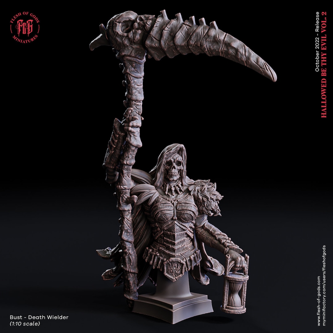Grim Reaper Bust - Flesh of Gods | Undead Display Model | Dungeons and ...