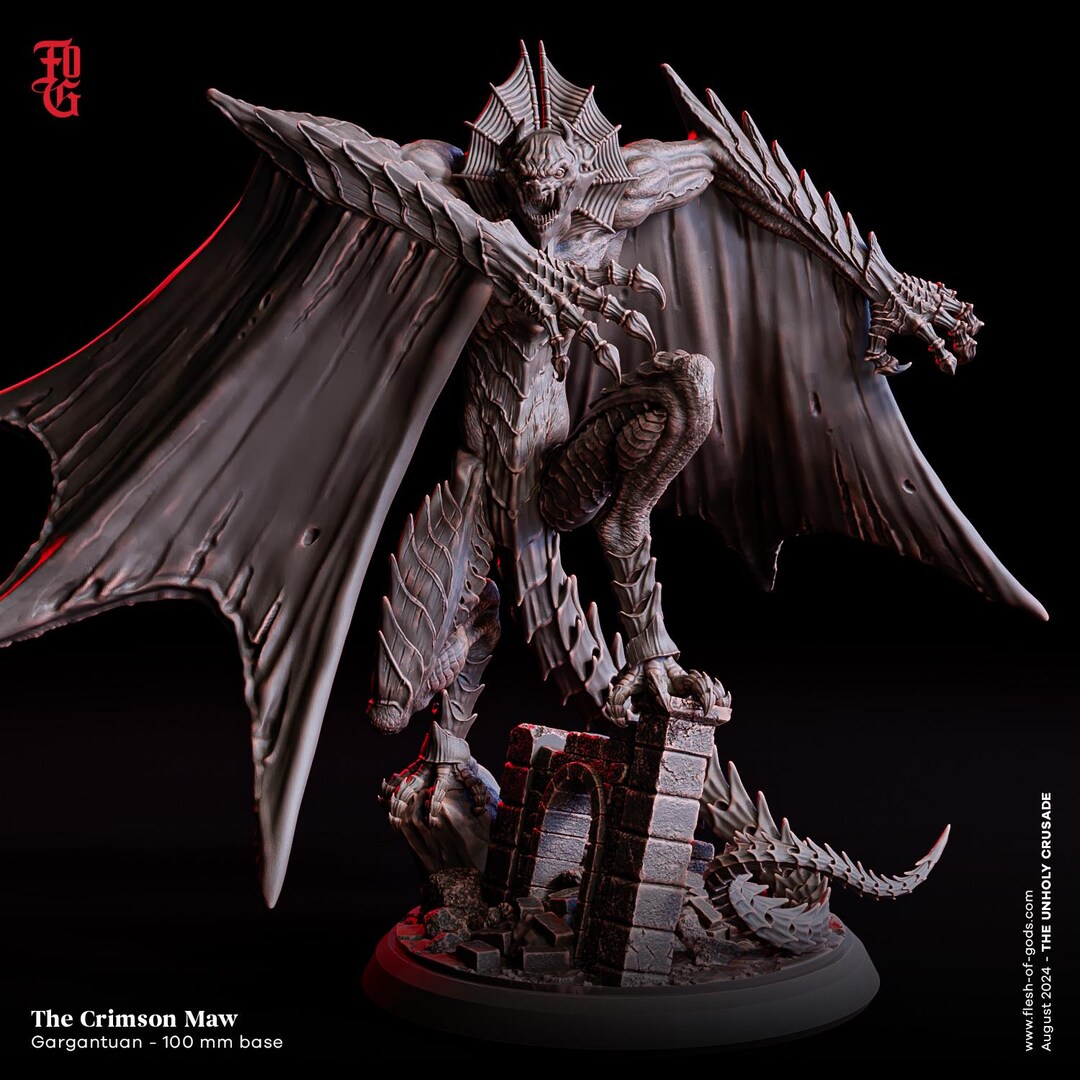 Giant Vampire Lord Miniature - Flesh of Gods | Soulblight Gravelord ...