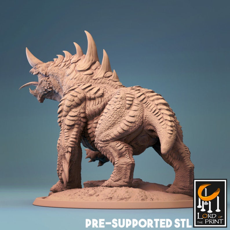 Chaos Beast of Khorne Miniature - Lord of the Print | Magmadroth Fire ...