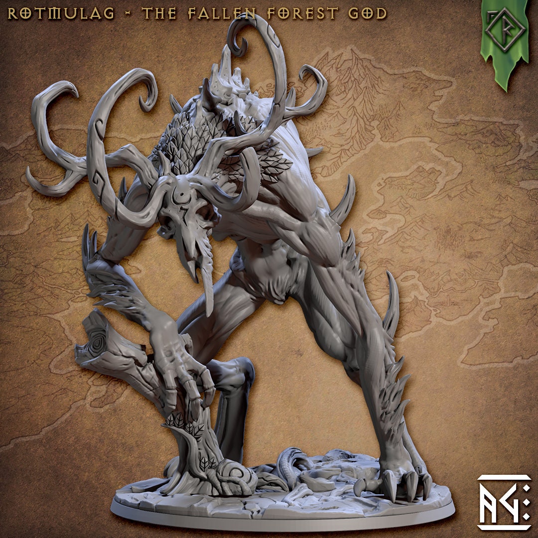 Giant Wendigo Miniature - Artisan Guild | Undead Lechen Model | Forest ...