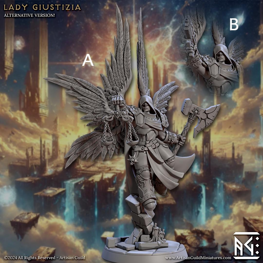 Female Aasimar Paladin Miniature - Artisan Guild | Battle Sister Angel ...