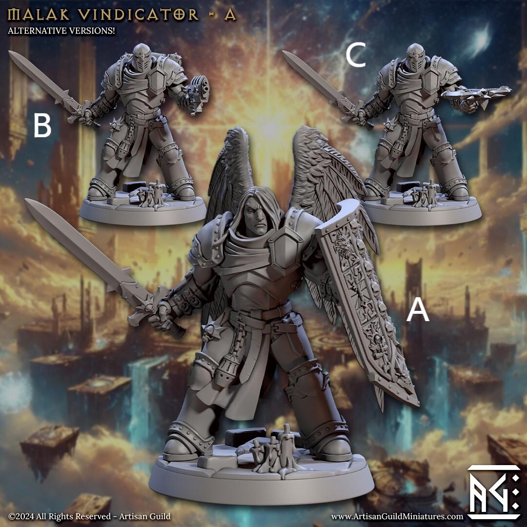 Aasimar Heavy Infantry Miniatures Artisan Guild Armoured Chaos Fighter ...