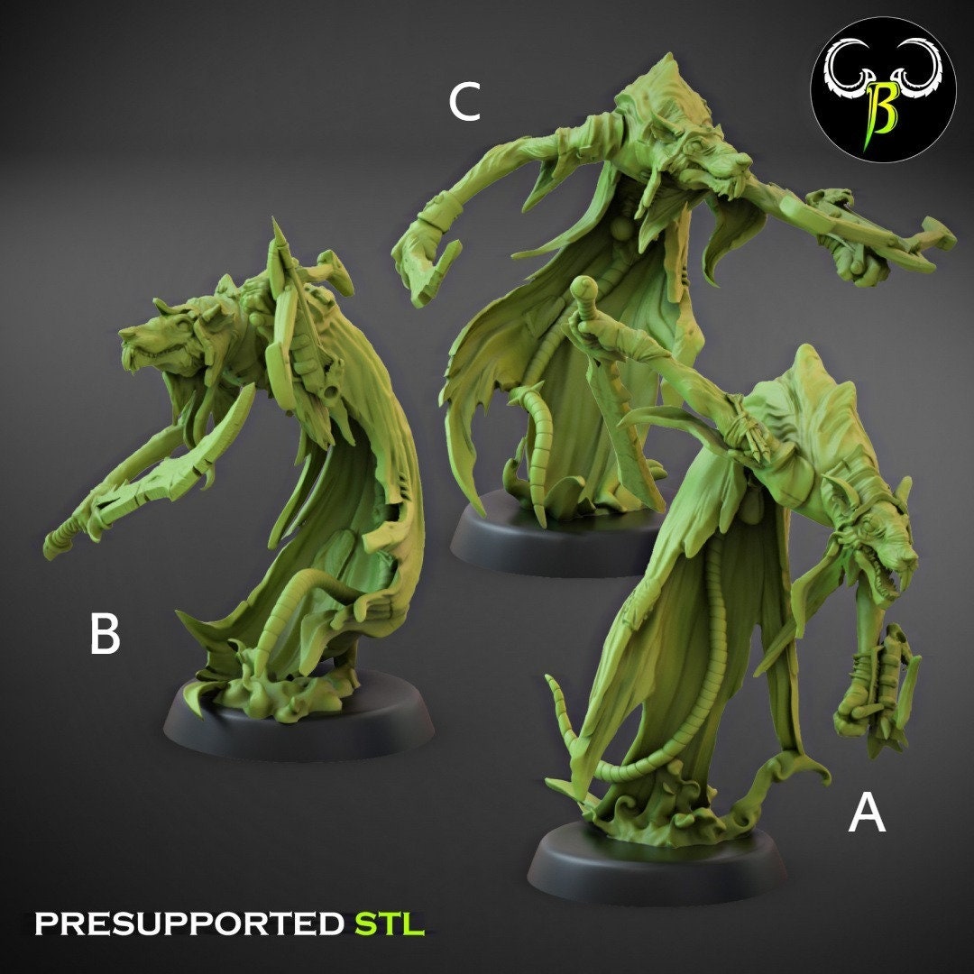 Ratfolk Spectre Miniatures - Clay Beast Creation | Undead Rat Infantry ...