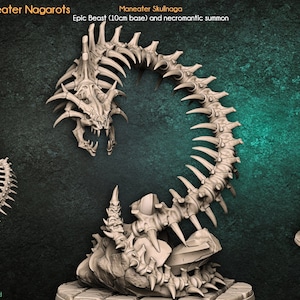 Undead Skeleton Snake Miniature - Artisan Guild | Krondspine Bone Naga ...