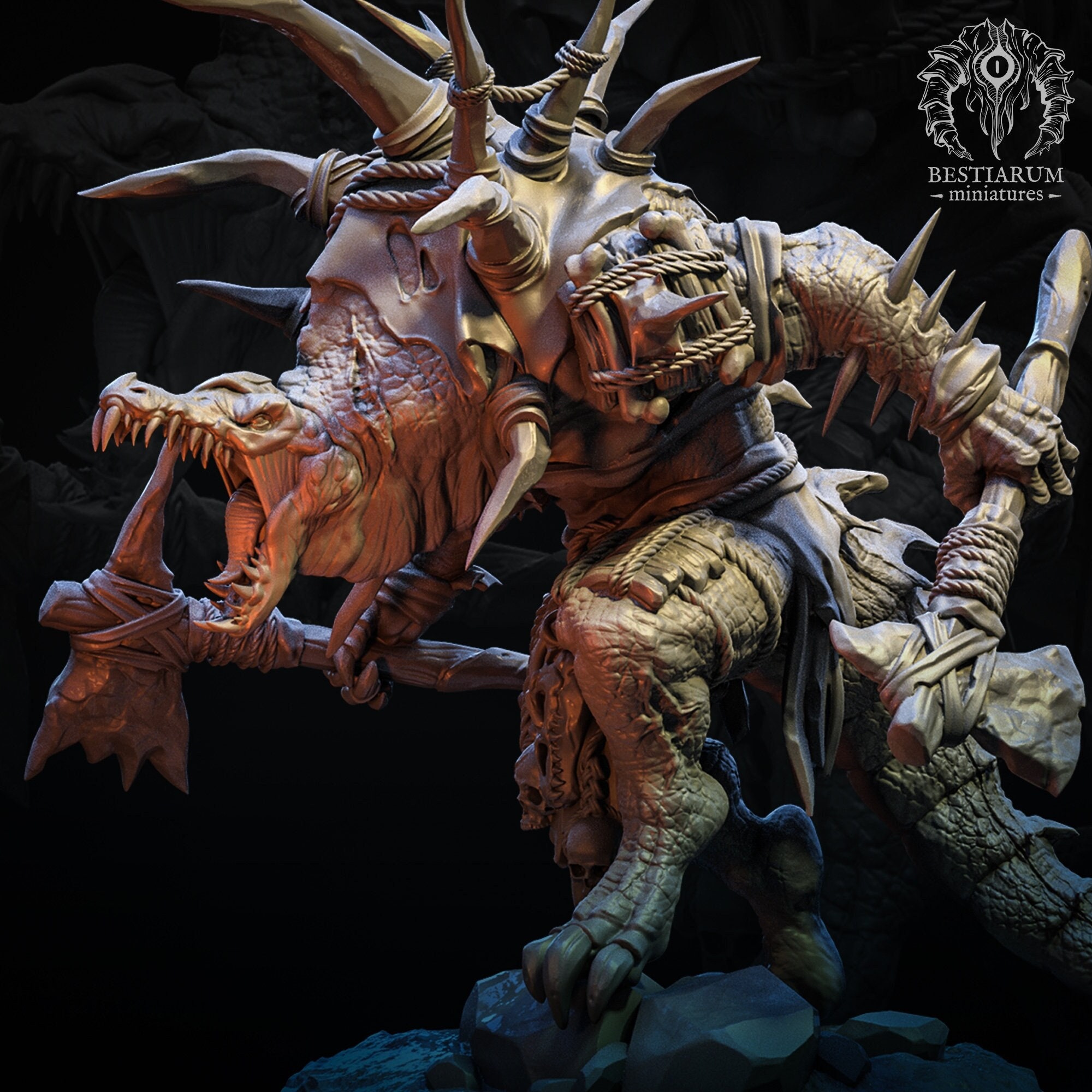 Toys Custom Lizardman Lizardfolk Savage Barbarian Warrior Dungeons and ...