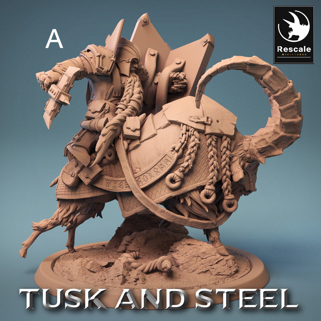 Dwarf Ram Mount Rider Miniatures Rescale Miniatures Dwarven Heavy ...