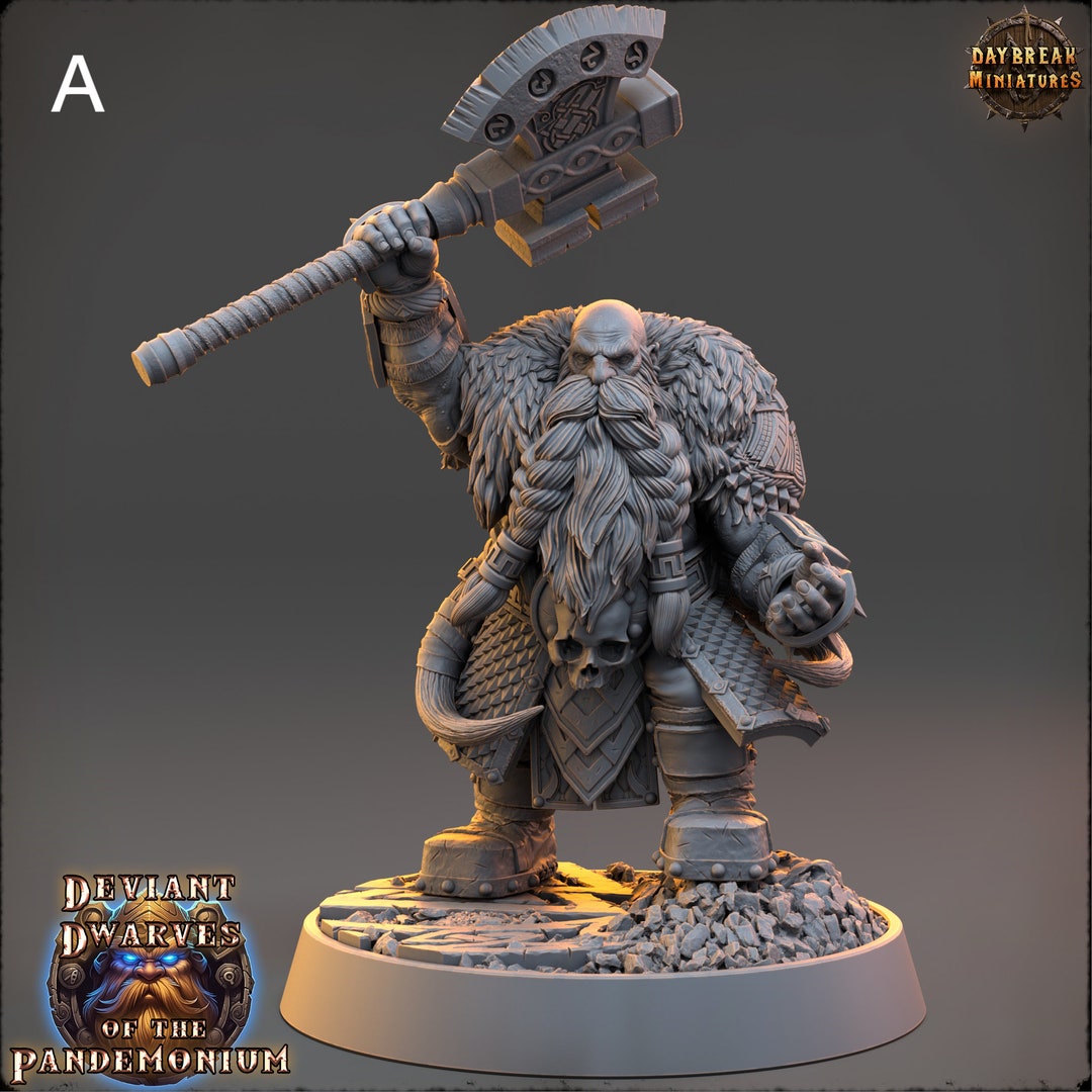 Chaos Dwarf Infantry Miniatures - Daybreak Miniatures | Duerger Fighter ...