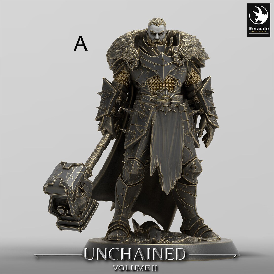 Chaos Warrior Infantry Miniature - Rescale Miniatures | Armoured Hammer ...