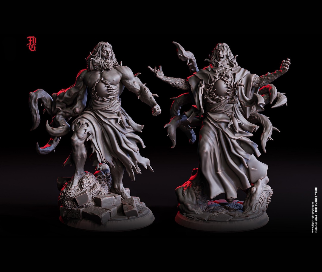 Grimdark Human Warlock Miniatures Flesh of Gods Corrupted Male Druid ...
