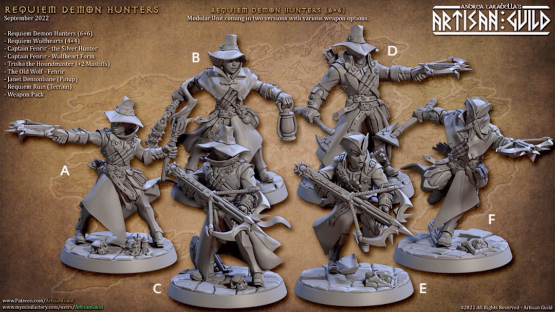 Demon Hunter Miniatures Artisan Guild Adventurer Infantry Models ...