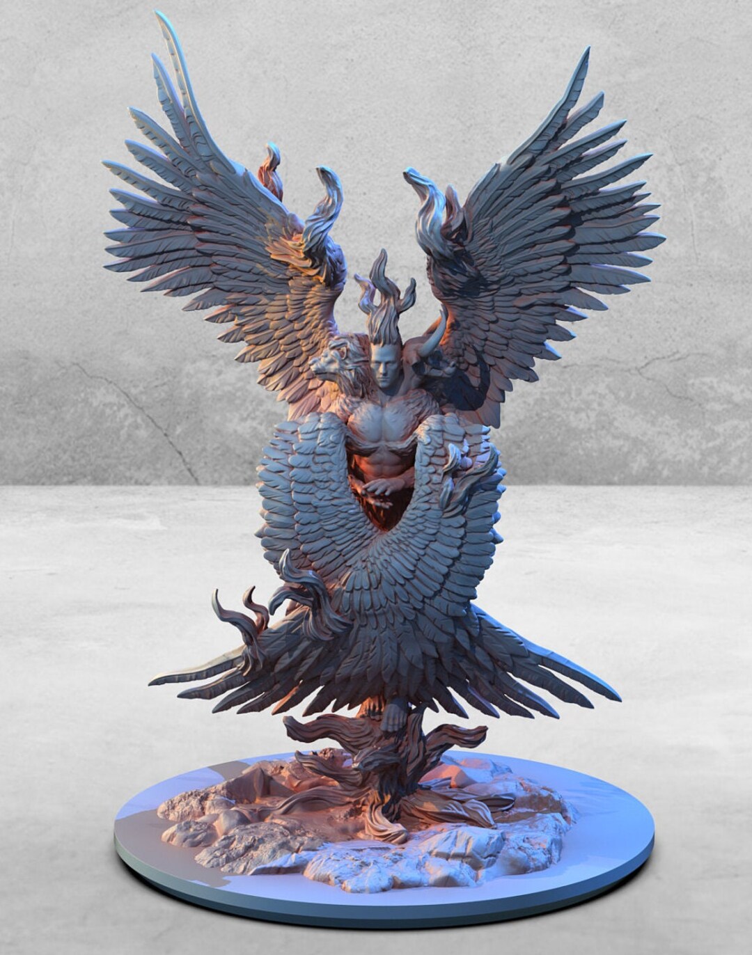 Cherubim Angel Miniature - Clay Cyanide Miniatures | Winged Celestial ...