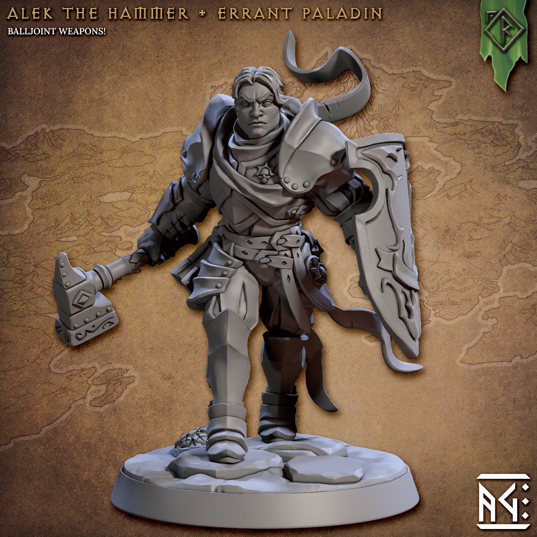 Human Paladin Miniature - Artisan Guild | Heavy Knight Model | War ...