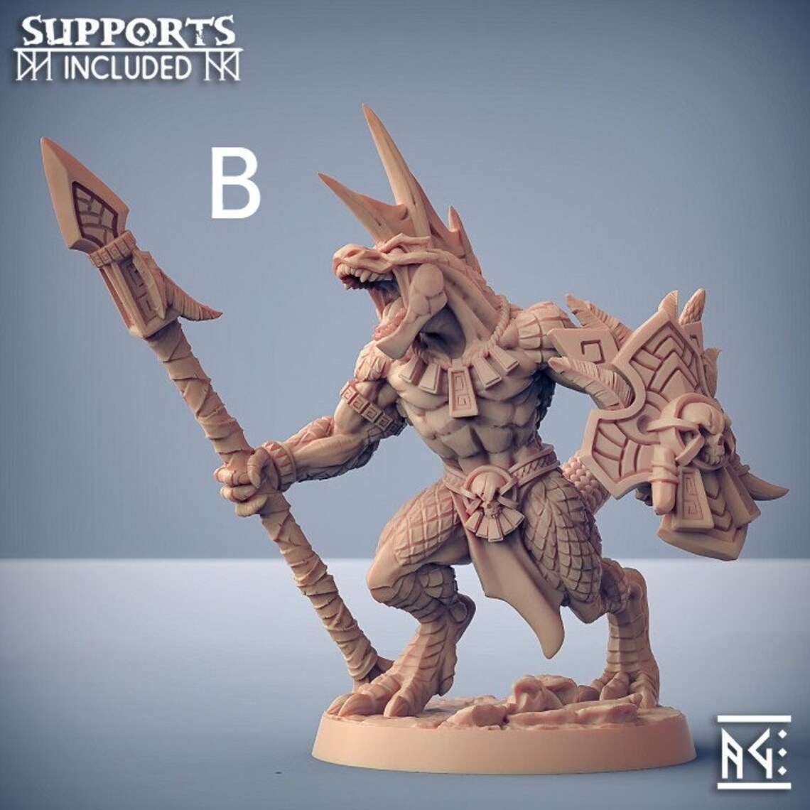 Lizardmen Warrior Miniatures Artisan Guild Cold One - Etsy UK