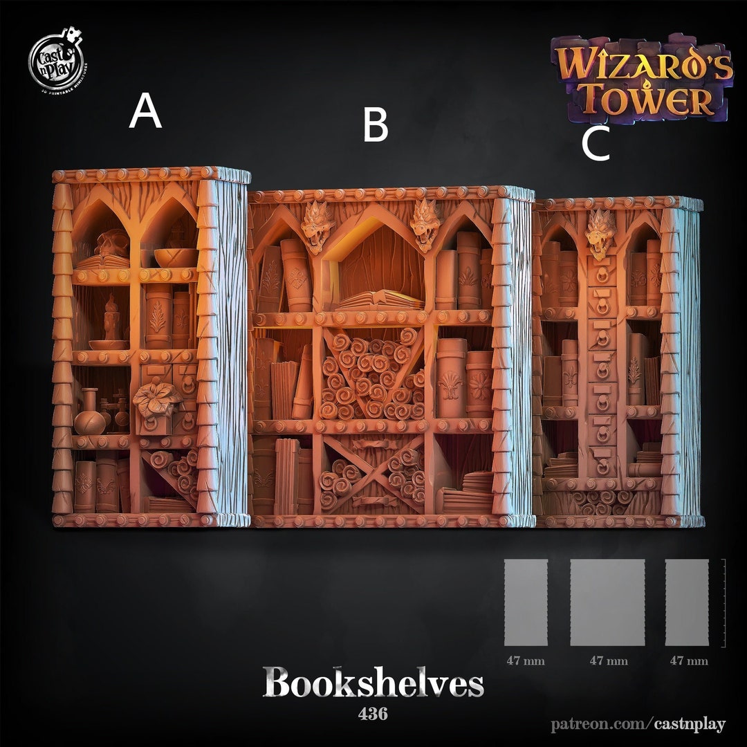 Bookshelf Scatter Models - Castnplay | Library Furniture Props ...