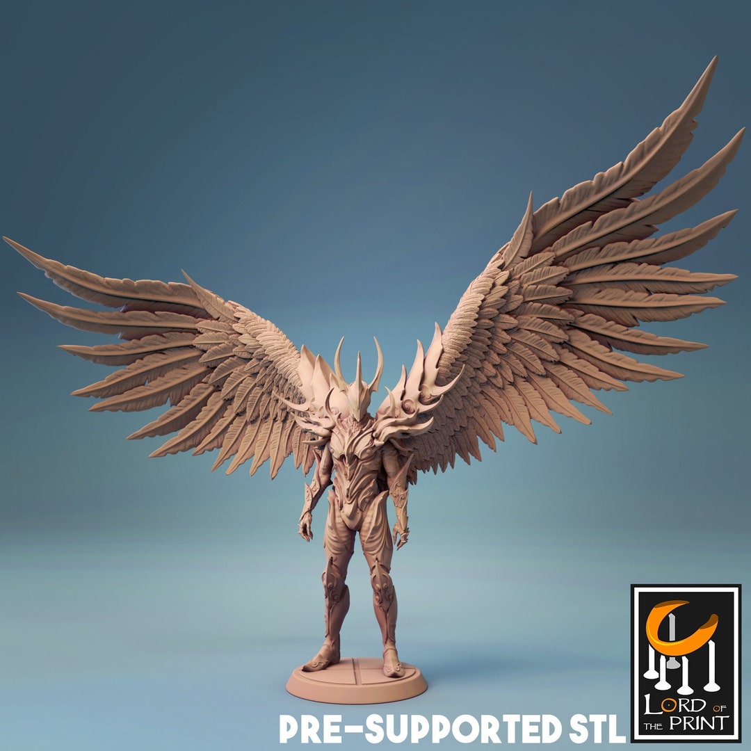 Dark Angel Miniature - Lord of the Print | Winged Celestial Warrior ...