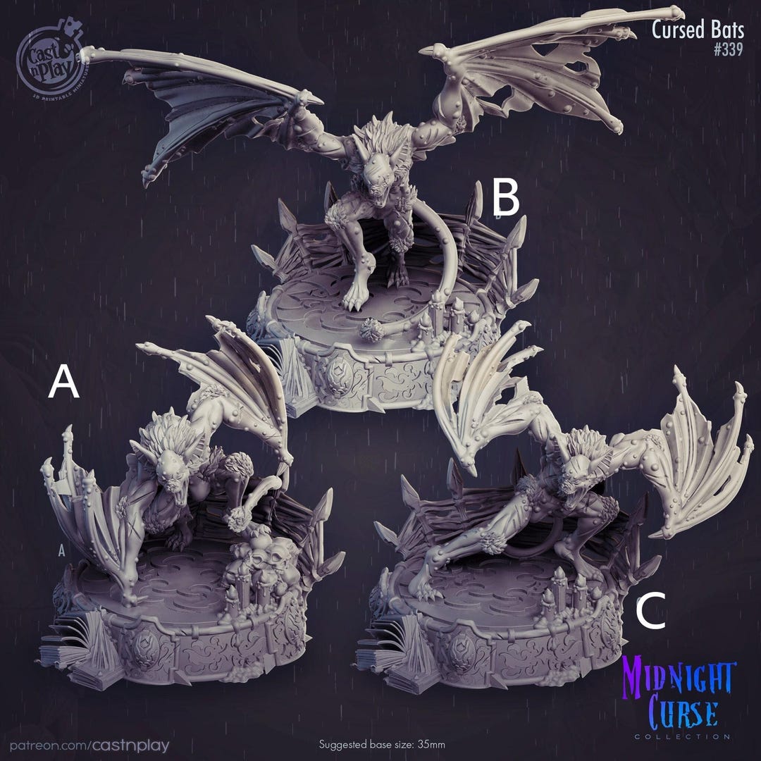 Vampire Bat Miniatures - Castnplay | Soulblight Gravelord Vargskyr ...