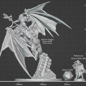 Adult Red Dragon & Dragonborn Rider Miniature Artisan Guild Stormcast ...