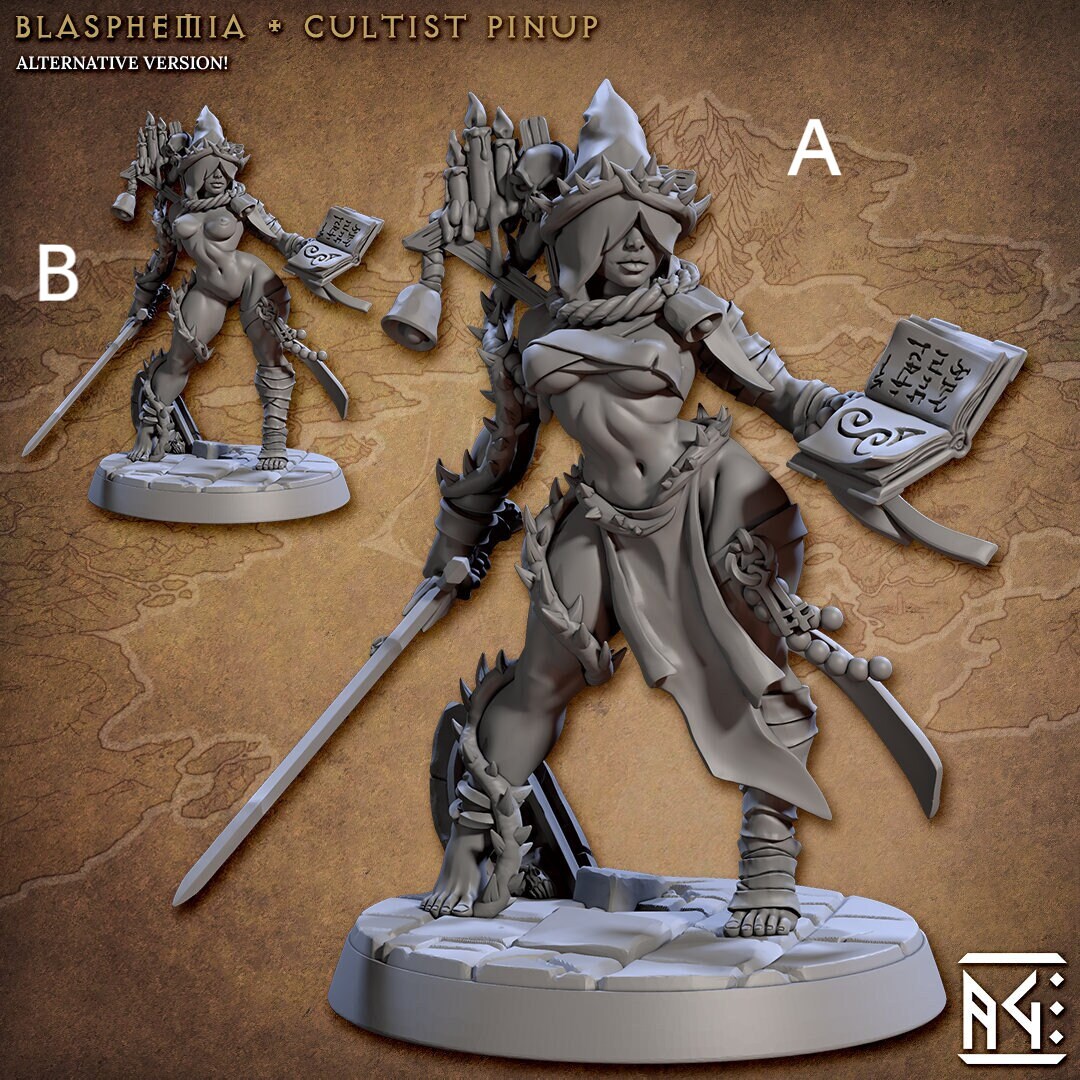 Female Grimdark Warlock Miniature Artisan Guild Eldrich Spellblade ...