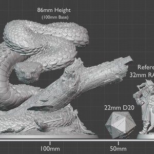 Giant Snake Miniature - Lord of the Print | Mythical Serpent Model ...