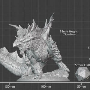 Adult Brown Dragon Miniature - Lord of the Print | Magmadroth Fire ...