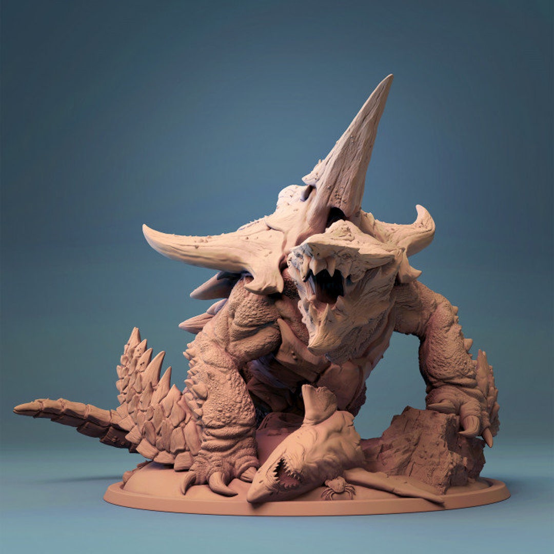 Dragon Turtle Miniature - Lord of the Print | Gargantuan Tarrasque ...