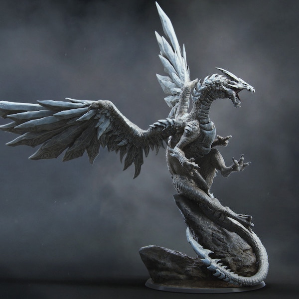 Dnd Gray Dragon Mini - Etsy