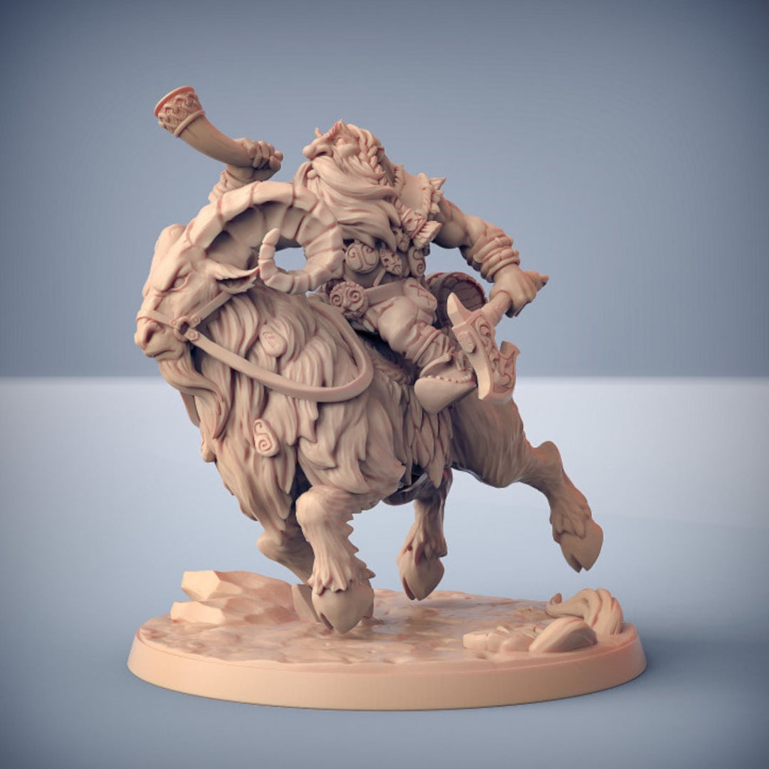 Ram Mounts & Dwarf Rider Miniatures | Cavalry Models | Dungeons and ...