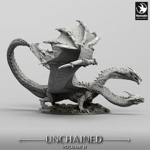 Grimdark Winged Hydra Miniature - Rescale Miniatures | Adult Chaos ...