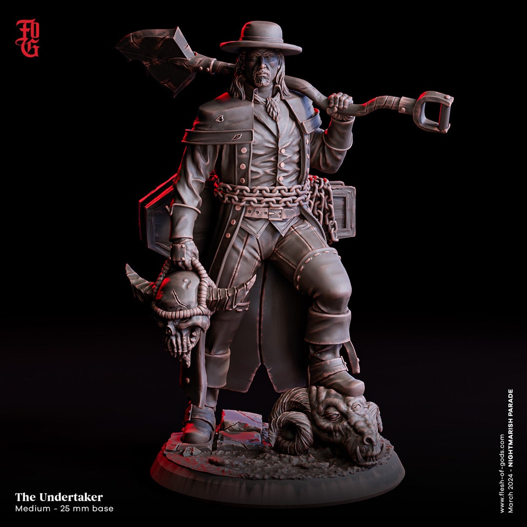 Human Demon Hunter Miniature - Flesh of Gods | Male Grimdark Cleric ...