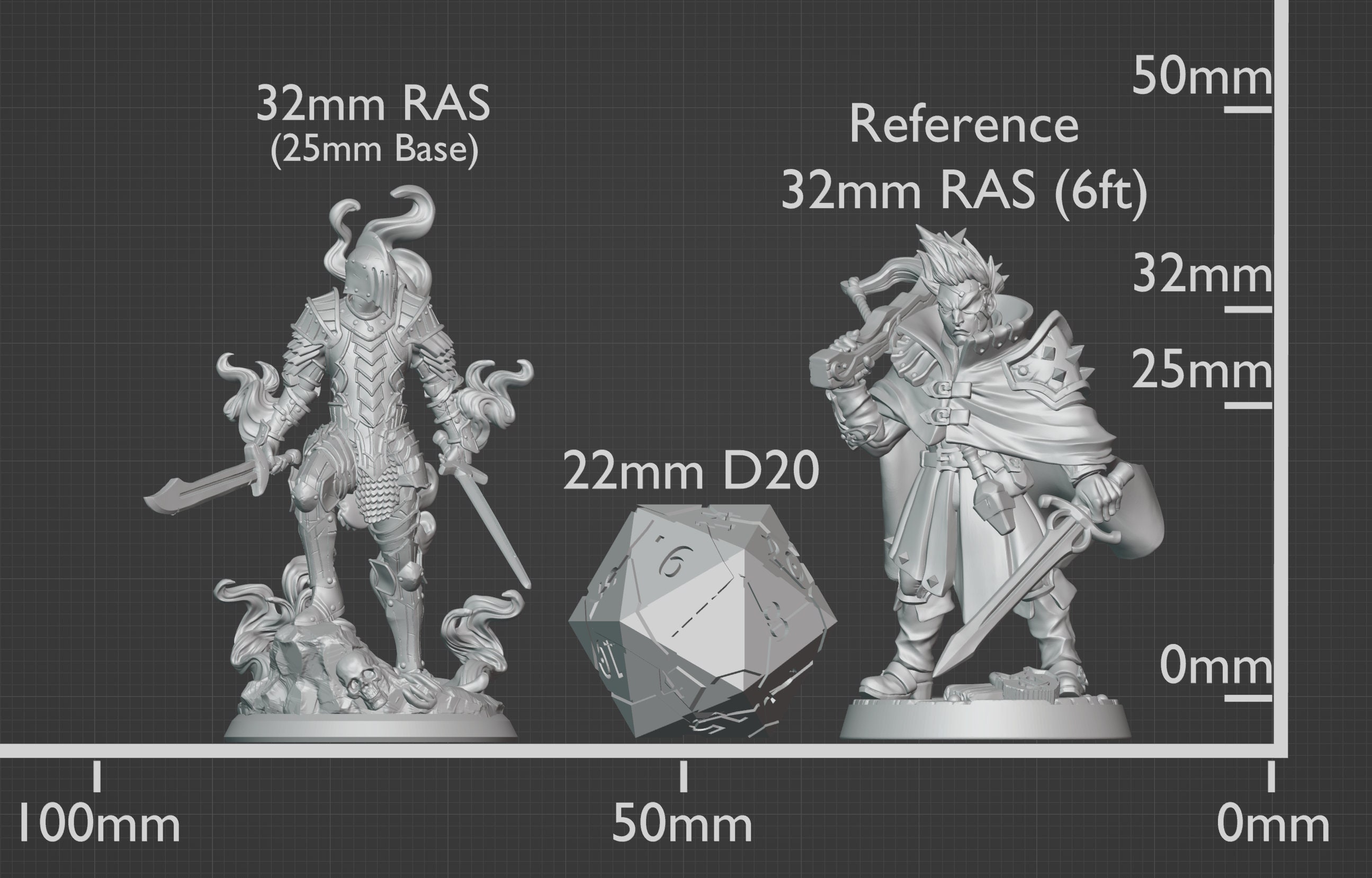 Infernal Knight Miniatures - Flesh of Gods | Armored Fire Daemon Model ...
