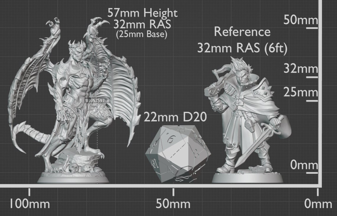 Grimdark Demon Lord Miniature - Flesh of Gods | Daemon Prince Model ...