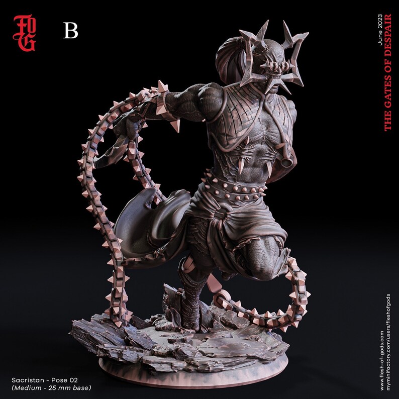 Grimdark Demon Miniatures - Flesh of Gods | Tortured Fiend Warrior ...