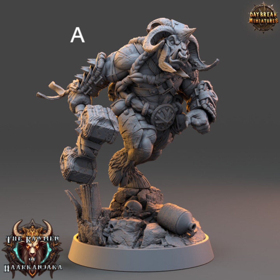 Beastmen Bestigor Warrior Miniatures Daybreak Miniatures Minotaur ...