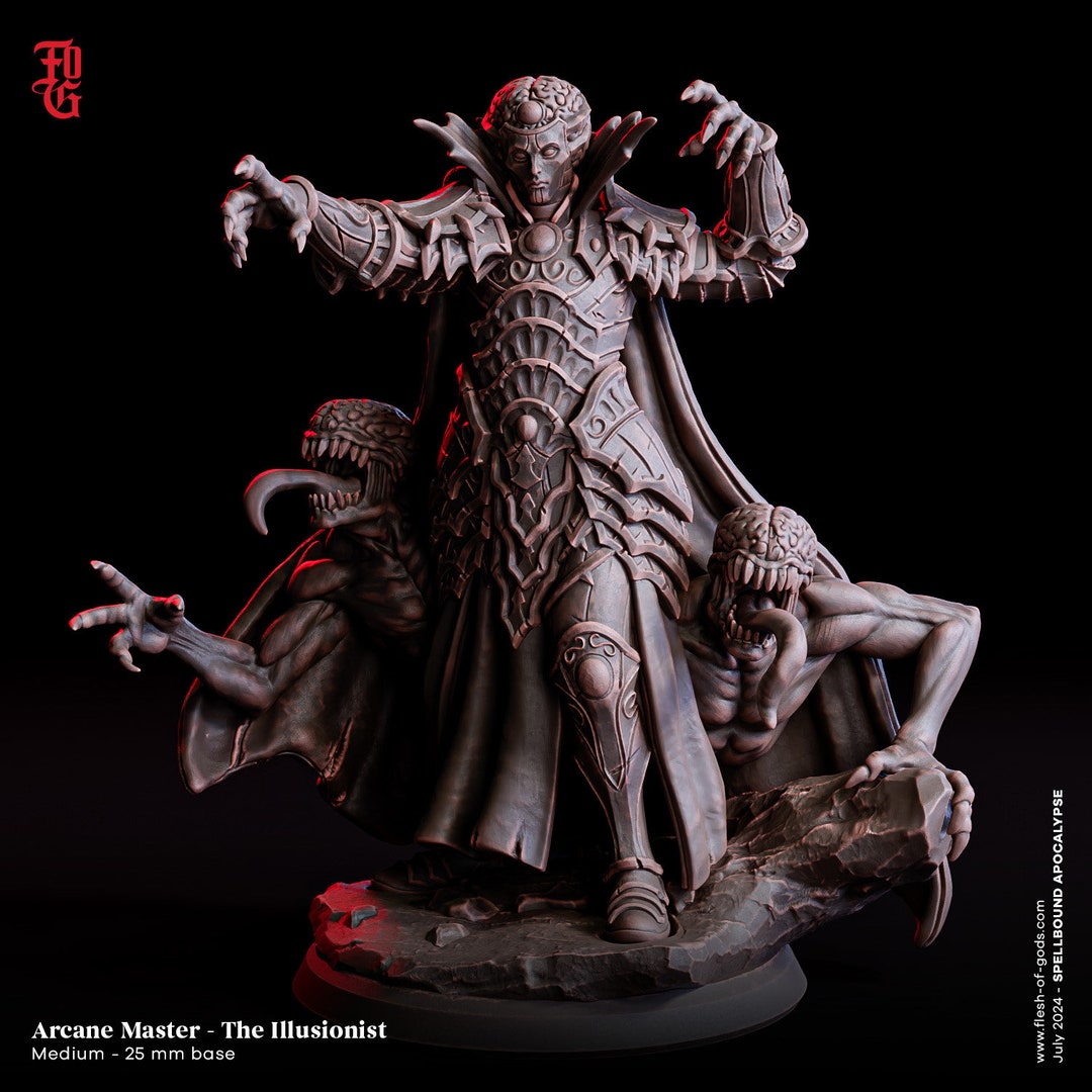 Aberrant Mind Sorcerer Miniature - Flesh of Gods | Psi Warrior Model ...
