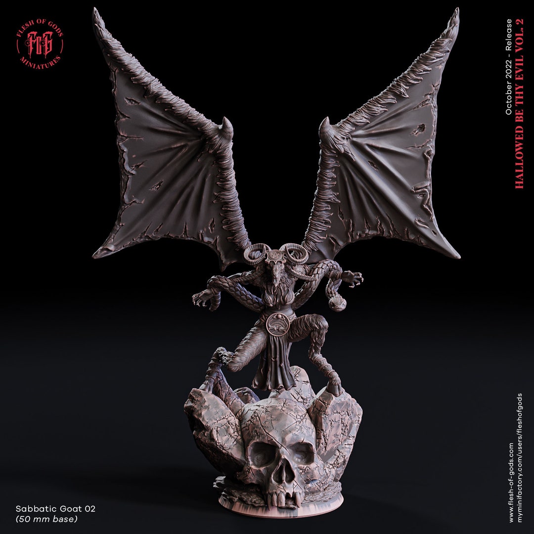 Winged Baphomet Demon Miniature - Flesh of Gods | Herald of Tzeentch ...