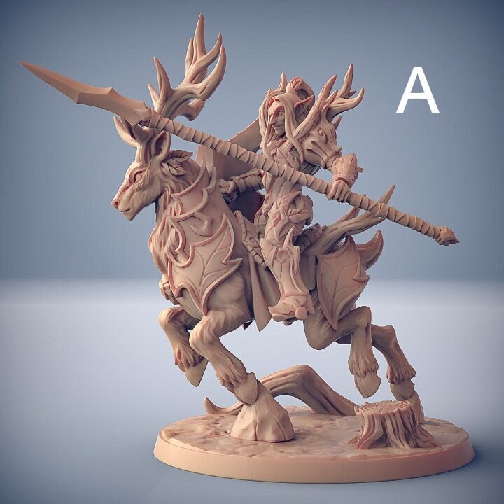 Elf Cavalry Miniatures - Artisan Guild | Stag Mount Models | Wargaming ...