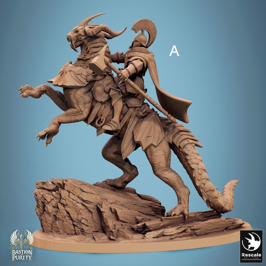 Drake Mount and Paladin Rider Miniatures - Rescale Miniatures ...