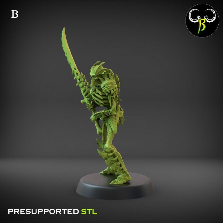 Undead Infantry Miniatures Clay Beast Creation Necron - Etsy