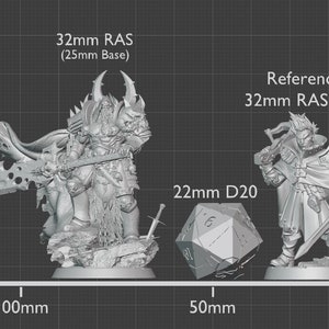 Grimdark Commander Miniature - Lord of the Print | Chaos Warrior Model ...