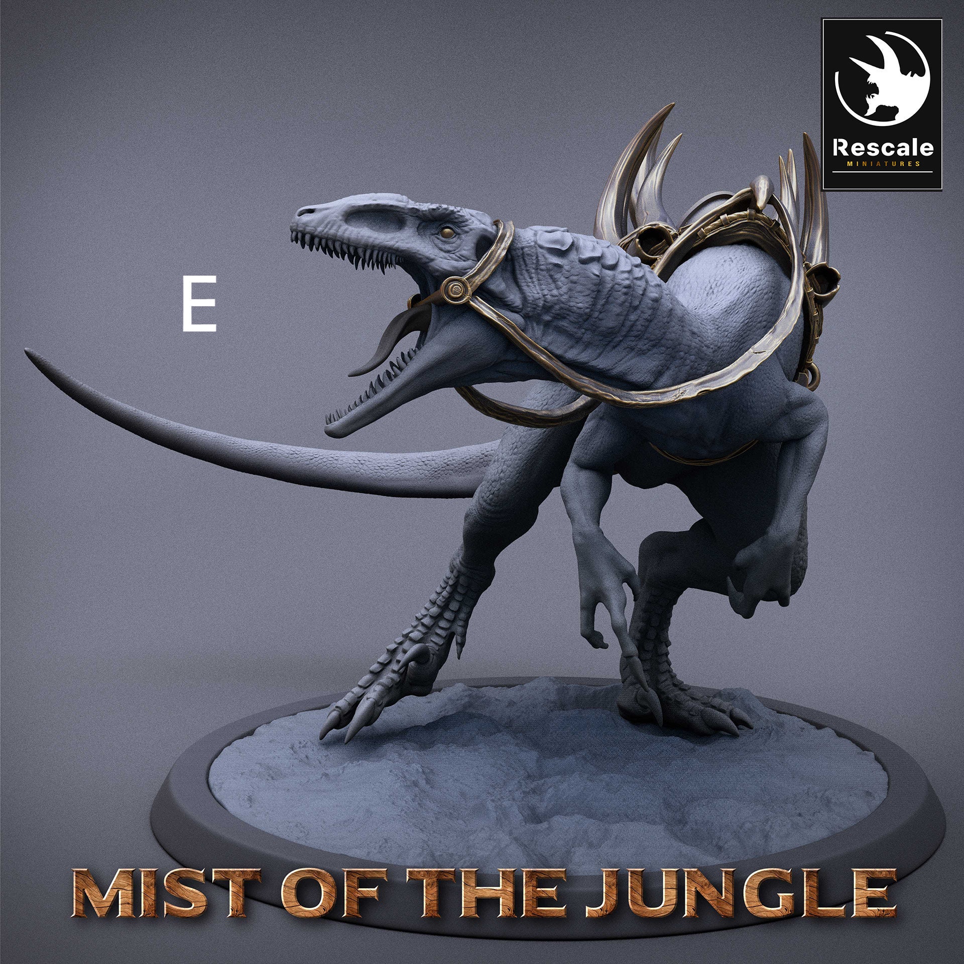 Raptor Dinosaur Mount Miniatures - Rescale Miniatures | Seraphon Saurus ...