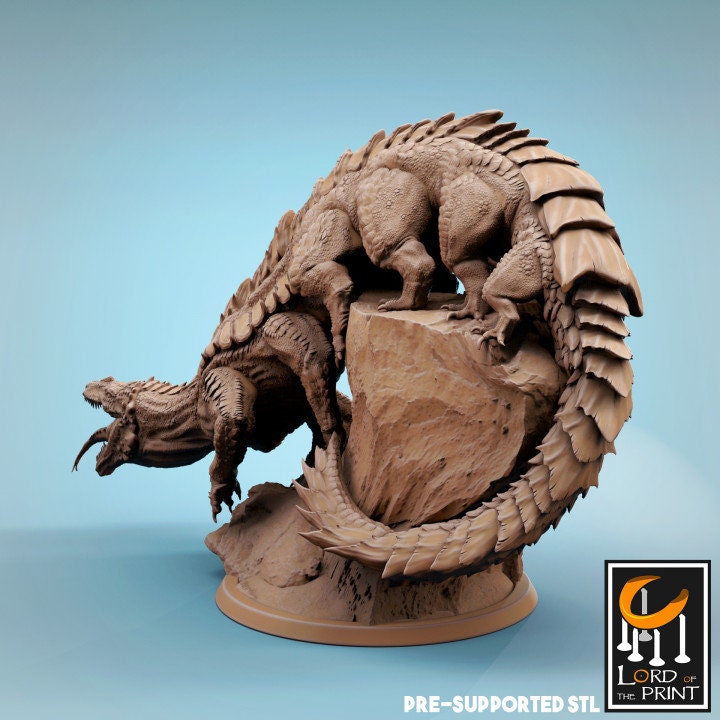 Young Behir Miniature Lord of the Print Basilisk Model - Etsy