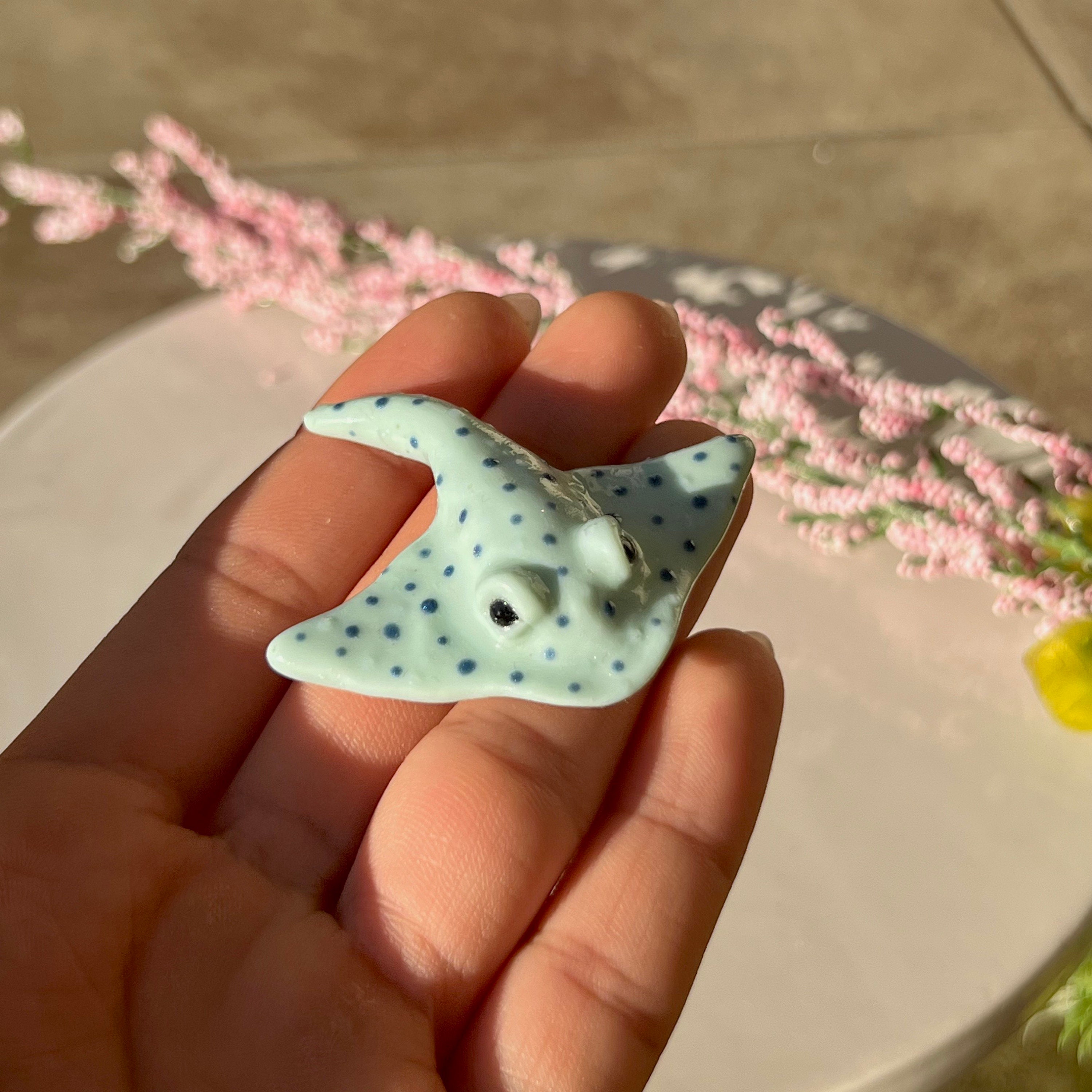 Stingray Figurine- Handmade Polymer Clay Figurine - Etsy