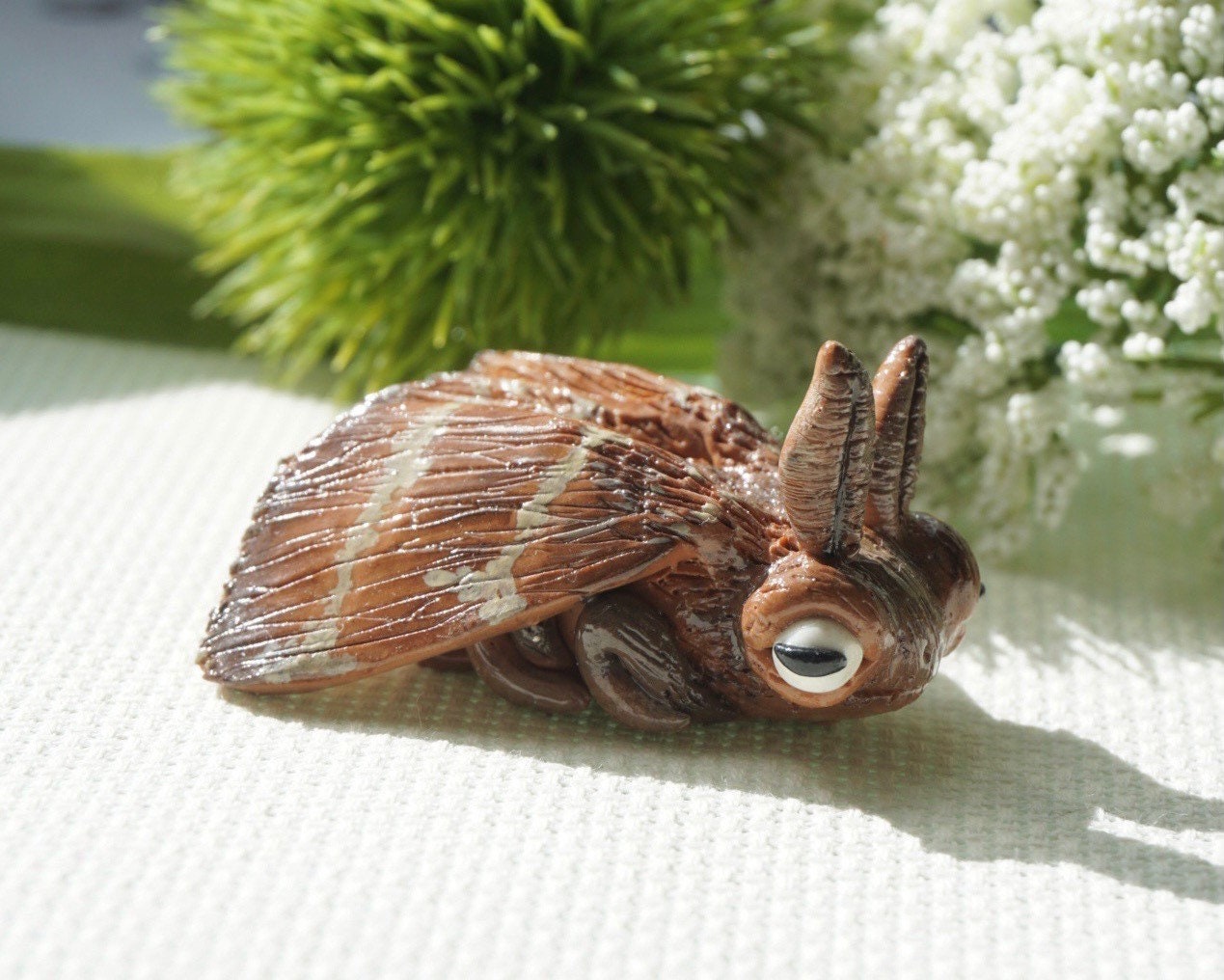 Moth Figurine- Bug Collection- Unique Polymer Clay Figurine - Etsy
