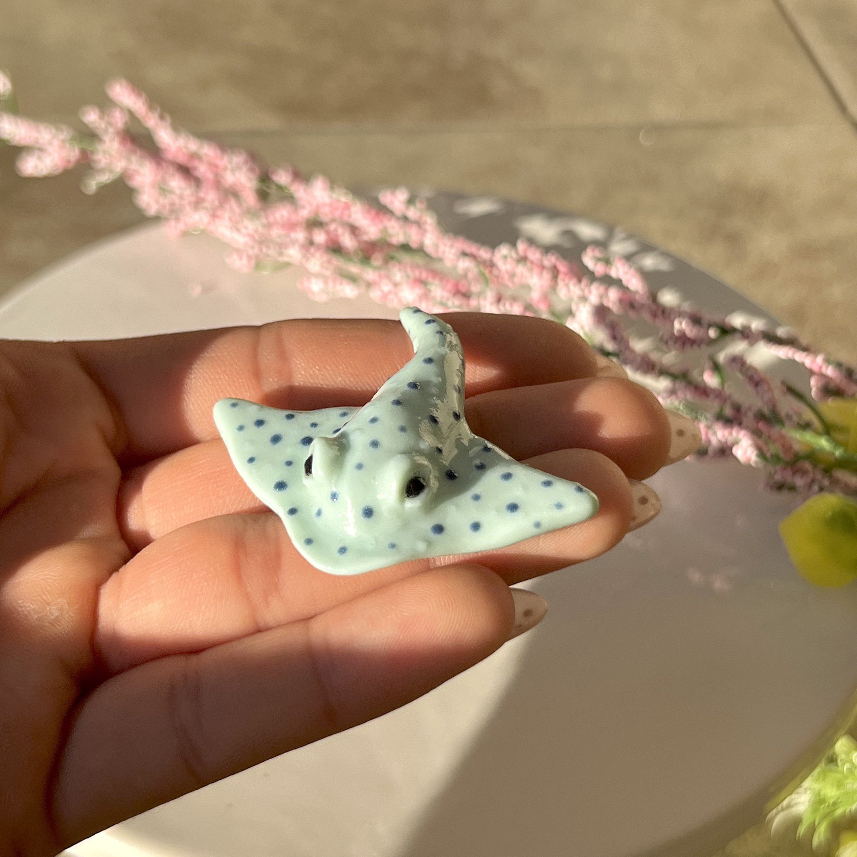 Stingray Figurine- Handmade Polymer Clay Figurine - Etsy