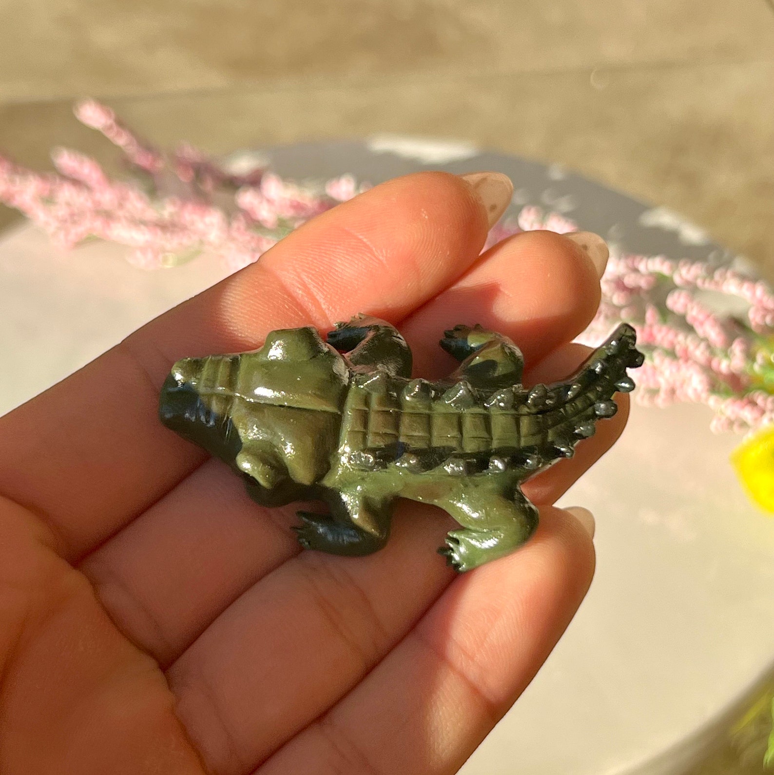 Crocodile Figurine- Handmade Polymer Clay Figurine - Etsy