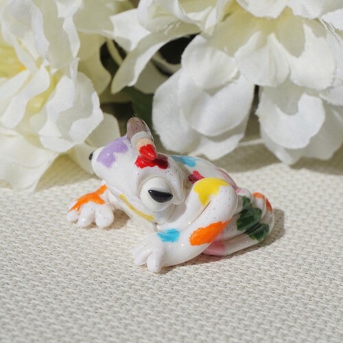 Strawberry Frog Handmade Polymer Clay Figurine/decoration - Etsy